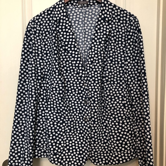 Basler | Jackets & Coats | Basler Blazer In Navy Blue And White | Poshmark
